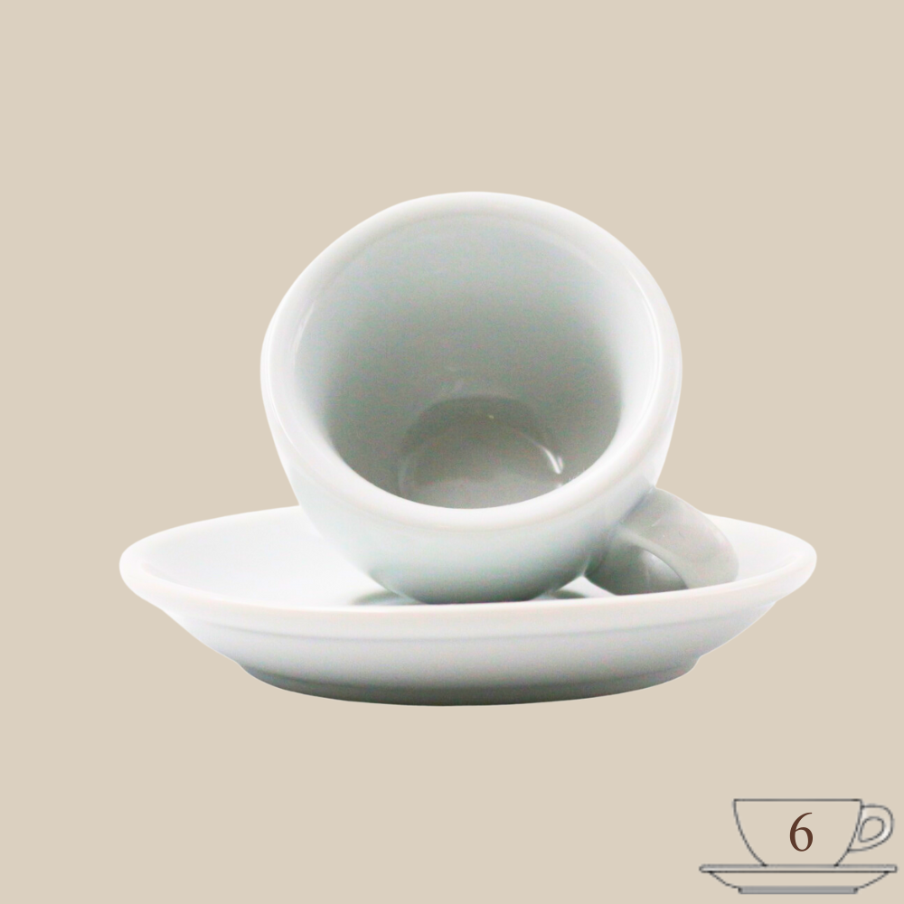 Nuova Point Sorrento Caffè Espressotasse Weiß 62ml 6 Tassen