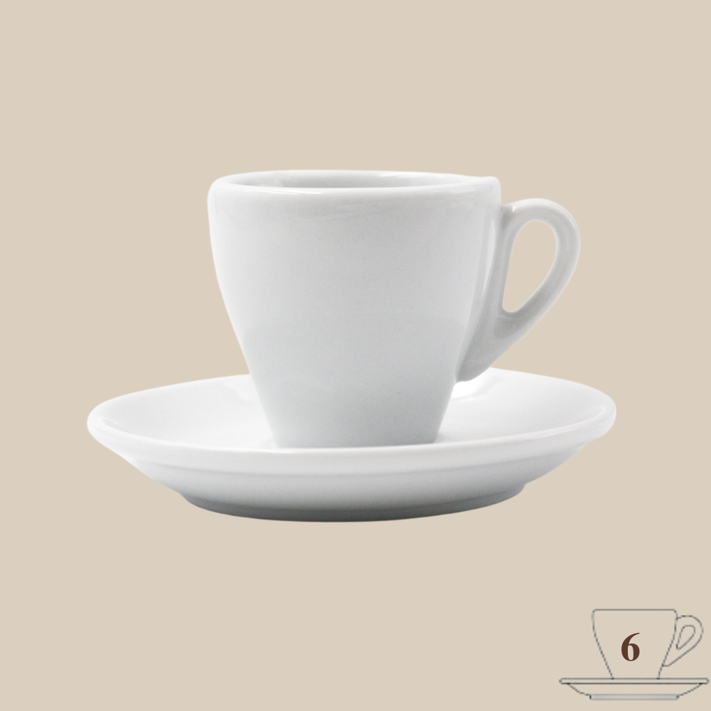 Nuova Point Milano Caffè Espressotasse 65ml Weiß 6 Tassen Espresso