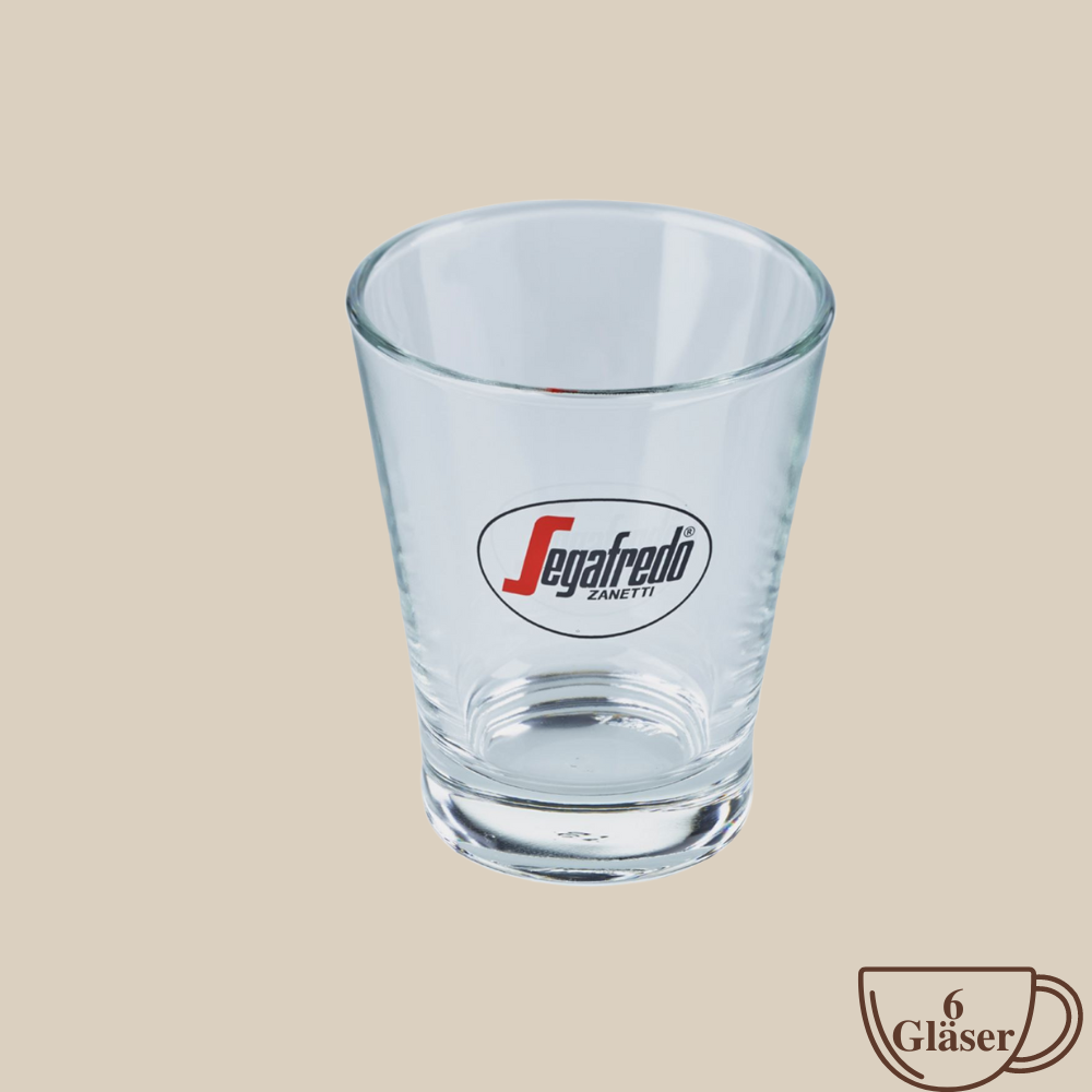 Segafredo Original Logo Wasser - und Espressoglas 2 cl 6 Stück ...